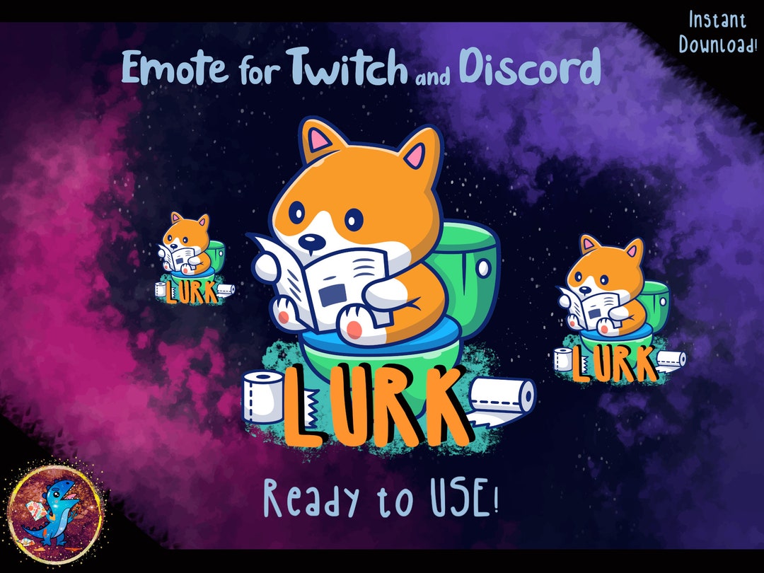 Corgi Loo-break Lurk Emote for Twitch/discord - Etsy