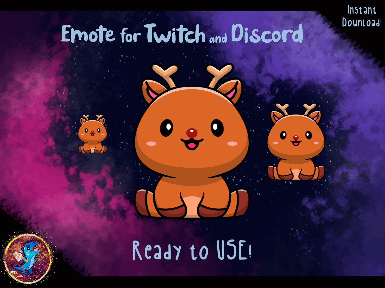 Kawaii Deer Emote for Twitch or Discord - Etsy