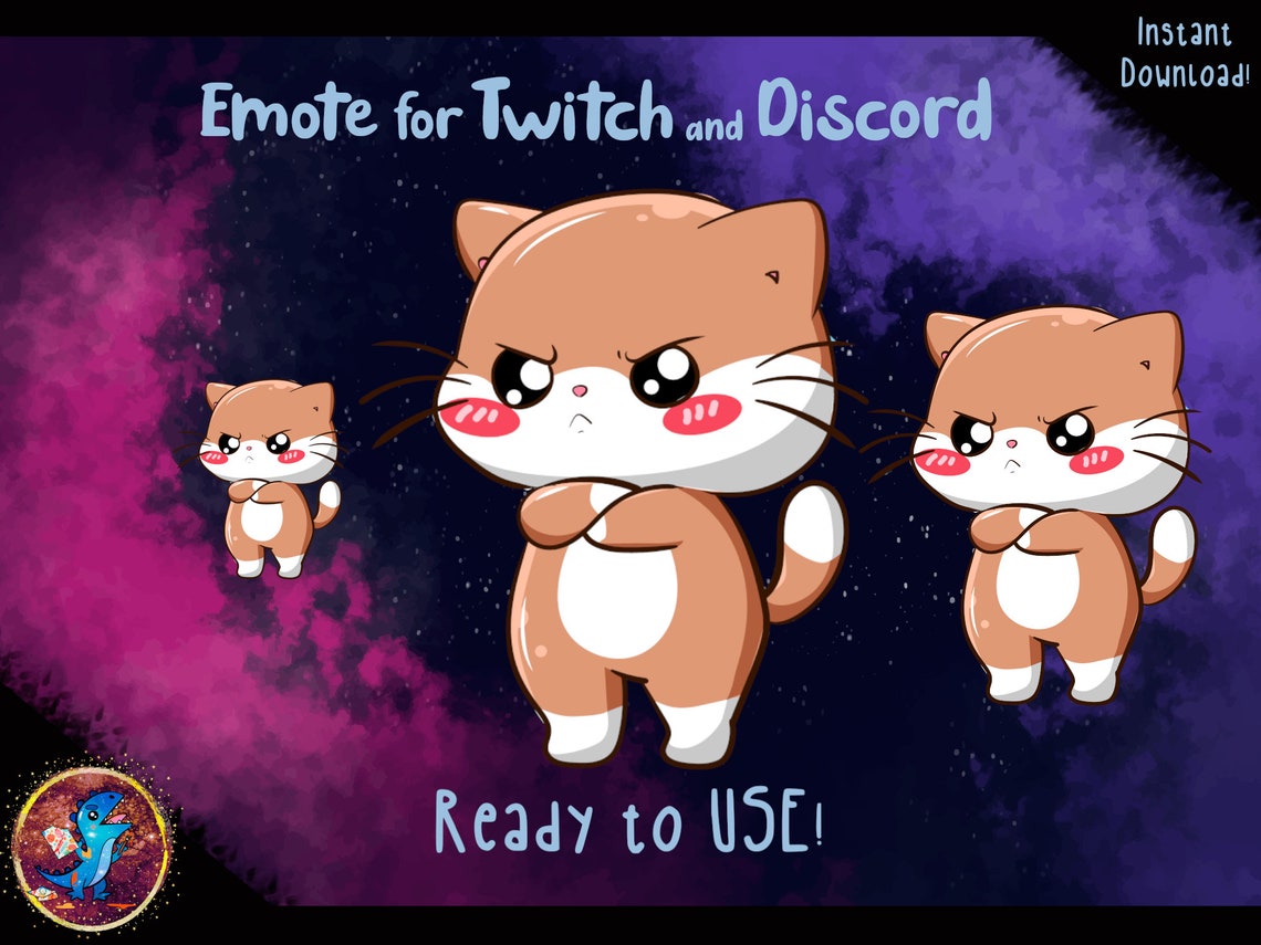 Cute Grumpy Cat Emote for Twitch or Discord - Etsy