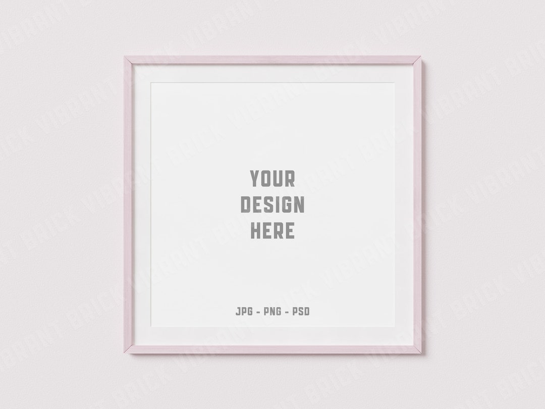 Square Pink Frame Mockup, Mockup Frame, Frame Mock Up, Boho Mockup ...