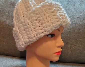 White Ecru Wool Winter Hat Cap - Etsy