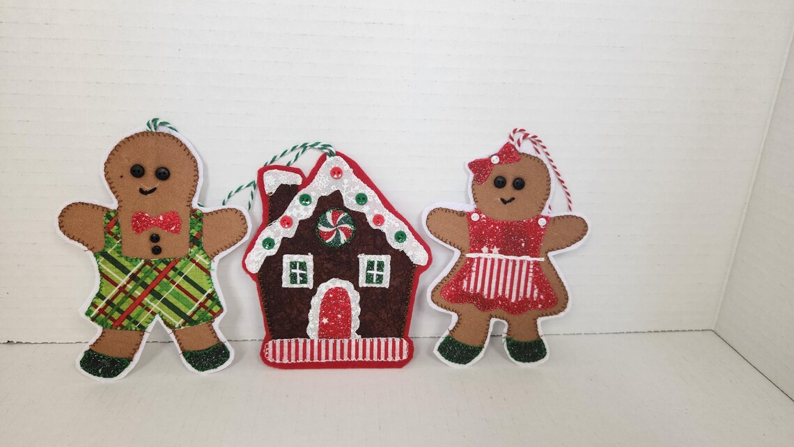 Gingerbread Ornament Set - Etsy