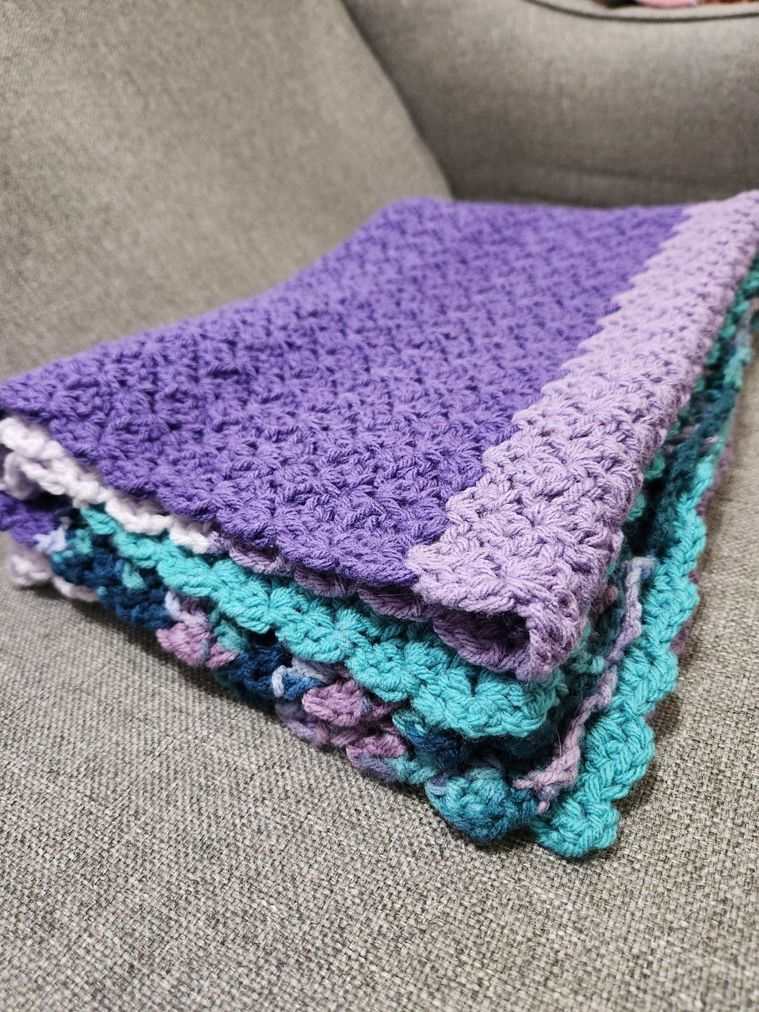 Purple Multicolor Throw - Etsy