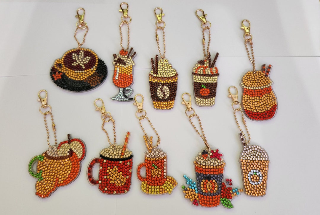 Autumn Sips Keychains - Etsy