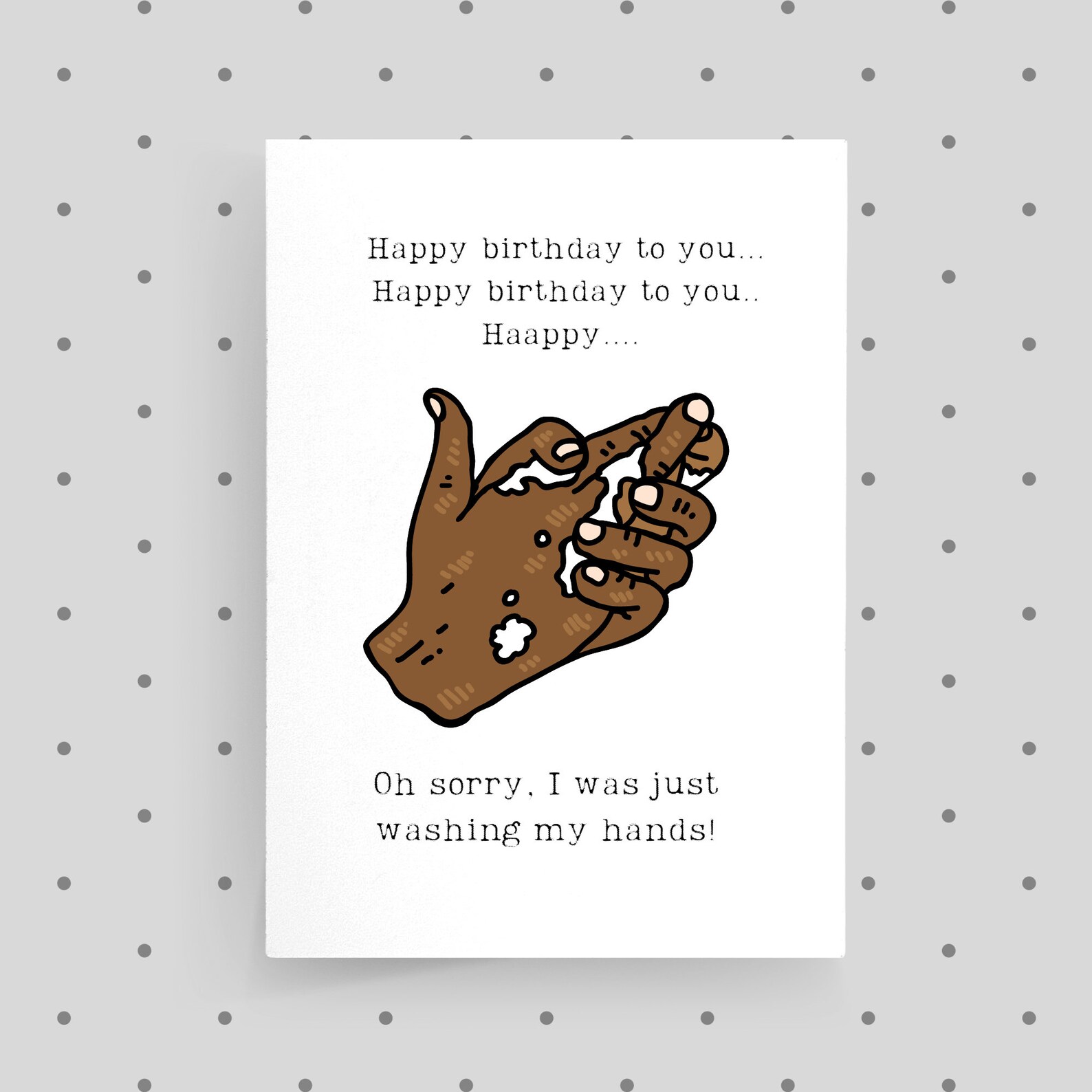 Happy Birthday Hand Washing Card 4 Choices of Hands - Etsy UK
