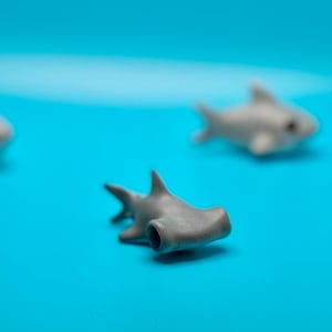Cute Hammerhead Figurine Baby Shark Model Miniature Shark Hammerhead ...
