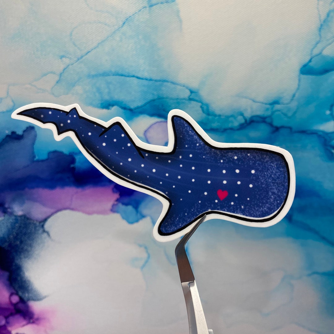 Whale Shark Sticker Cute Purple Whale Shark I Love Whale - Etsy