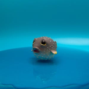 Puffer Fish Figurine Cute Fish Model Miniature Fish Gift Fish Gift ...