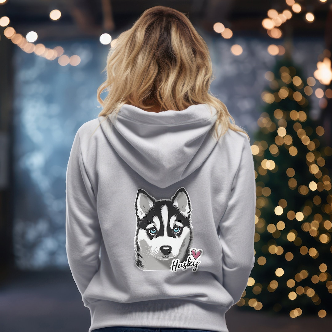Siberian Husky Hoodie | Husky Sweatshirt Husky Gifts Snow Dog Cute ...