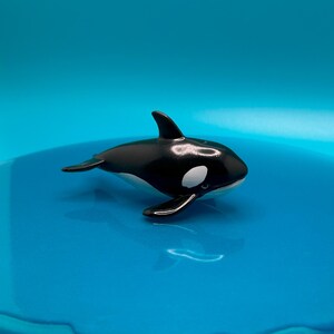 Orca Figurine Cute Orca Model Miniature Ocean Mammal Gift Figurine Sea ...