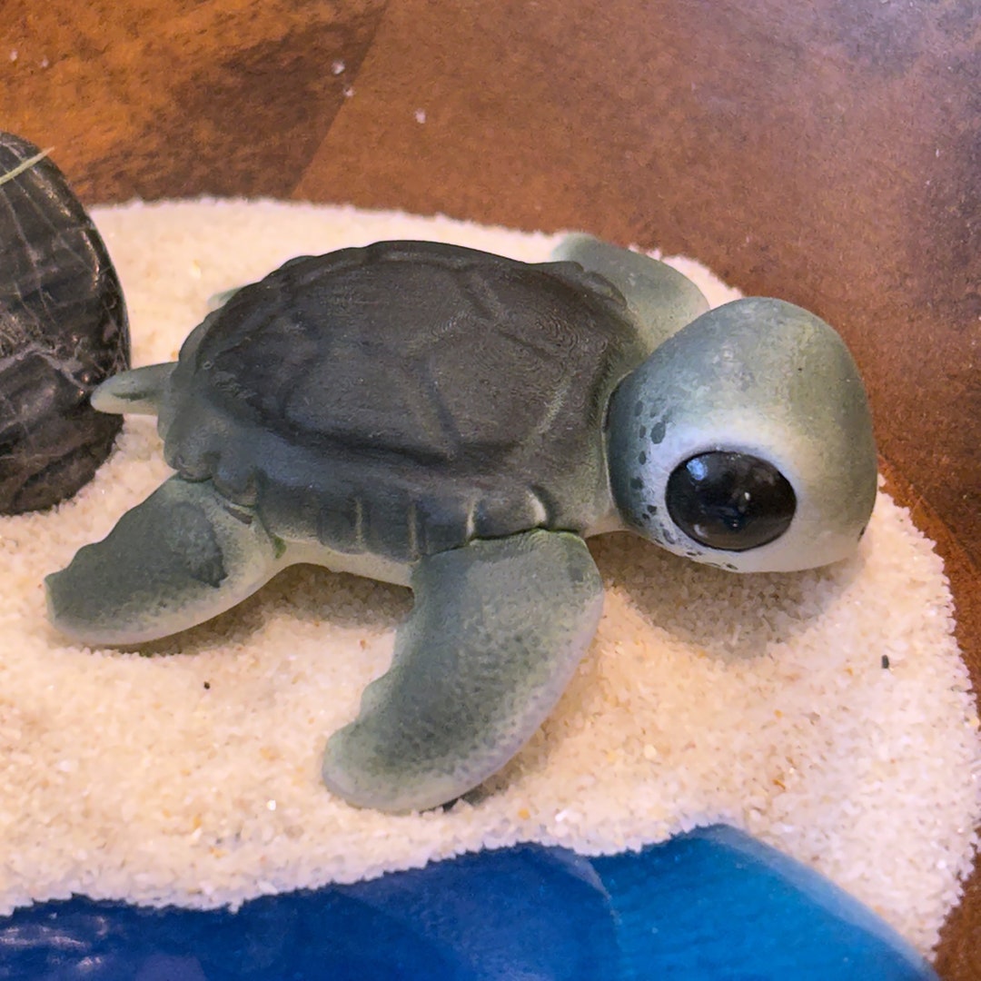 Sea Turtle Figurine Baby Sea Turtle Model Miniature Turtle - Etsy
