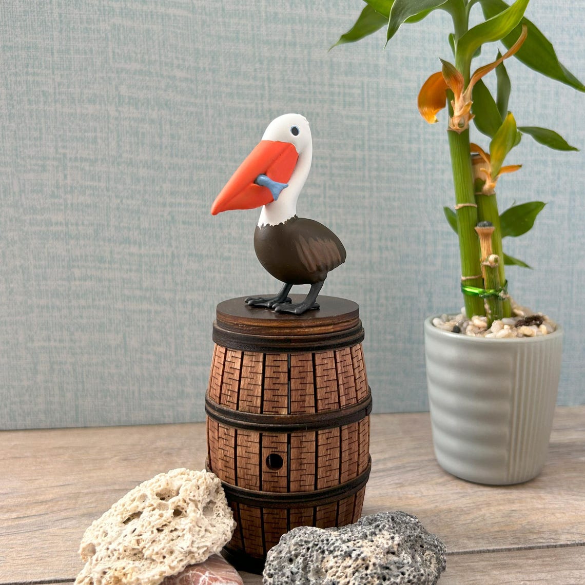 Cute Pelican Figurine Pelican Model Miniature Sea Bird Gift Figure ...