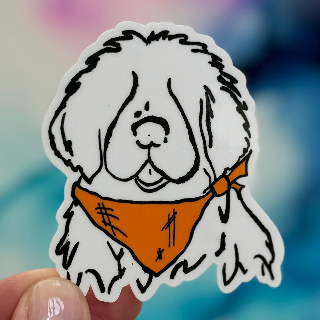 Newfie Bandana Sticker Newfoundland Dog Sticker Newfie Mom Gift for ...
