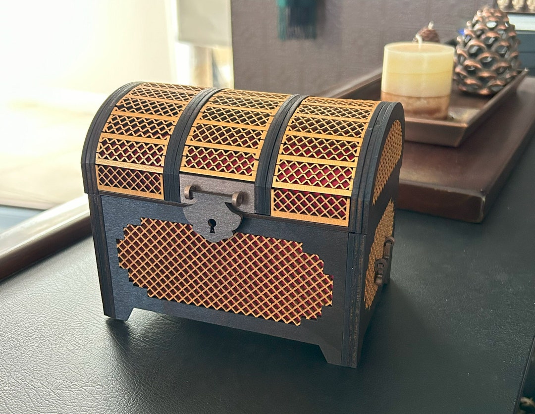 Laser Cut Box Large Detailed Jewelry Chest Digital File to Make Jewelry ...