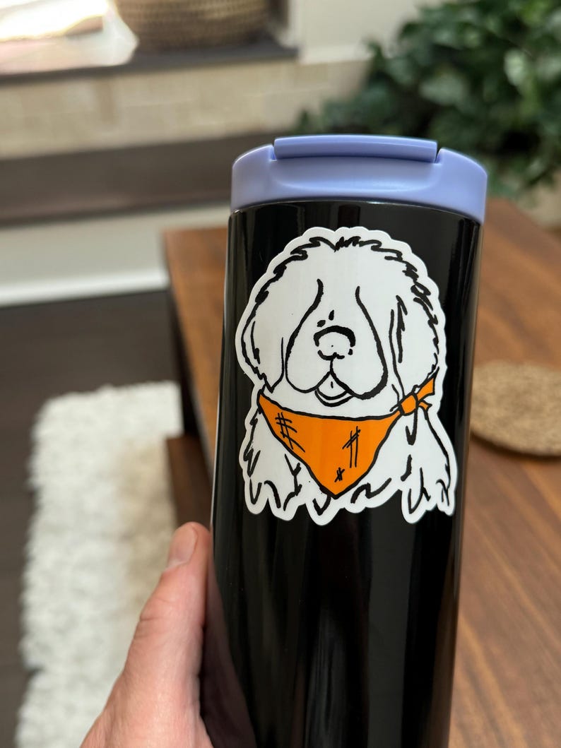 Newfie Bandana Sticker Newfoundland Dog Sticker Newfie Mom Gift for ...