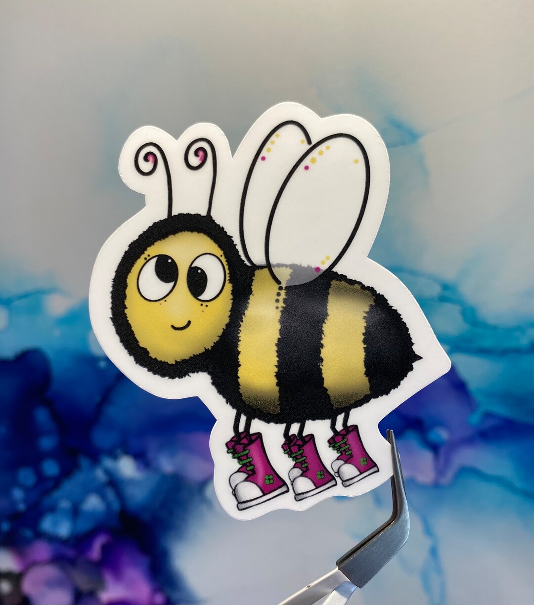 Bumble Bee Sticker Bumble Bee in Sneakers Kids Bee Sticker Sneaker ...