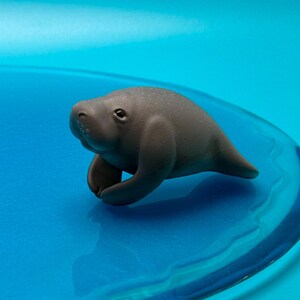 Manatee Figurine Baby Manatee Model Manatee Gift Sea Life Figure - Etsy