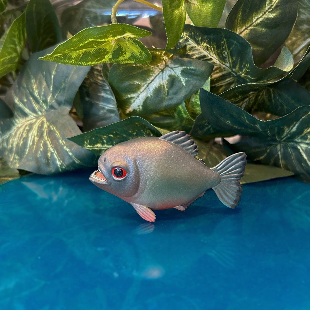 Cute Fish Figurine Piranha Model Miniature Pet Fish Gift Fish Gift ...