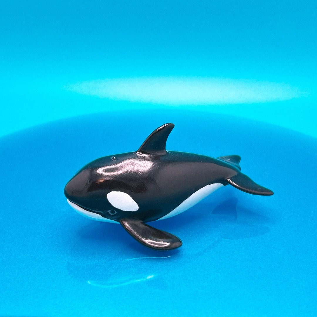 Orca Figurine Cute Orca Model Miniature Ocean Mammal Gift Figurine Sea ...