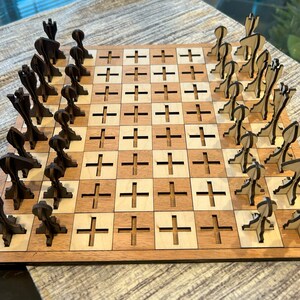 Laser Cut Chess Set Digital Download | File to Make Chess Set Laser Cut ...