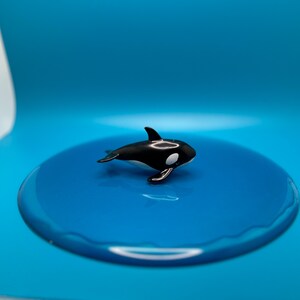 Orca Figurine Cute Orca Model Miniature Ocean Mammal Gift Figurine Sea ...