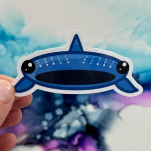 Whale Shark Face Sticker Cute Kawaii Whale Shark I Love Whale Sharks ...