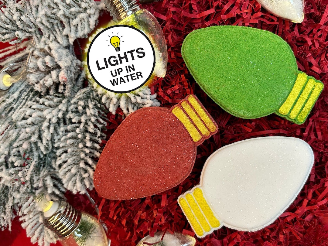 Lightbulb Bath Bomb Christmas Lights Bath Bomb Light up Bath Bomb - Etsy