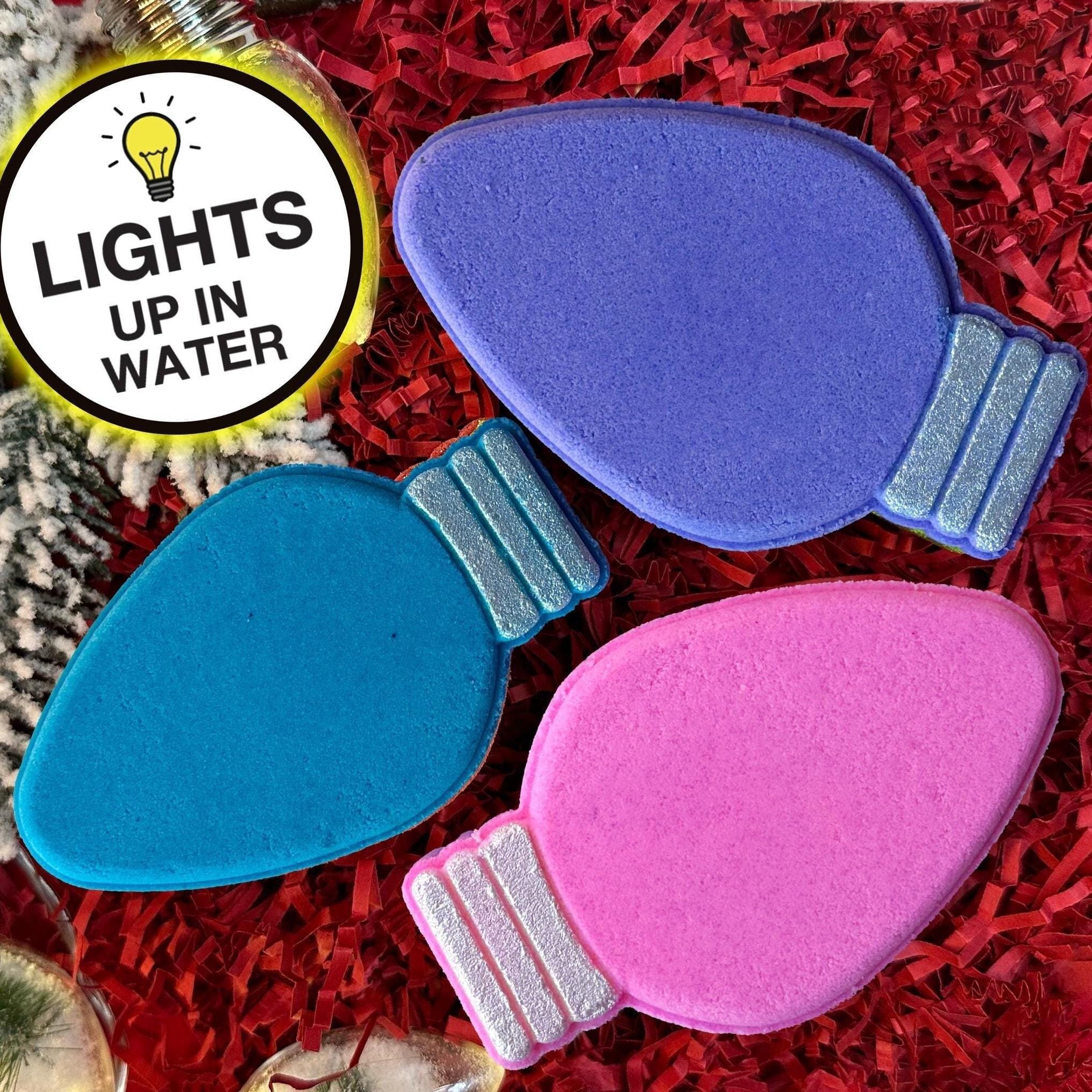 Lightbulb Bath Bomb Christmas Lights Bath Bomb Light up Bath Bomb ...