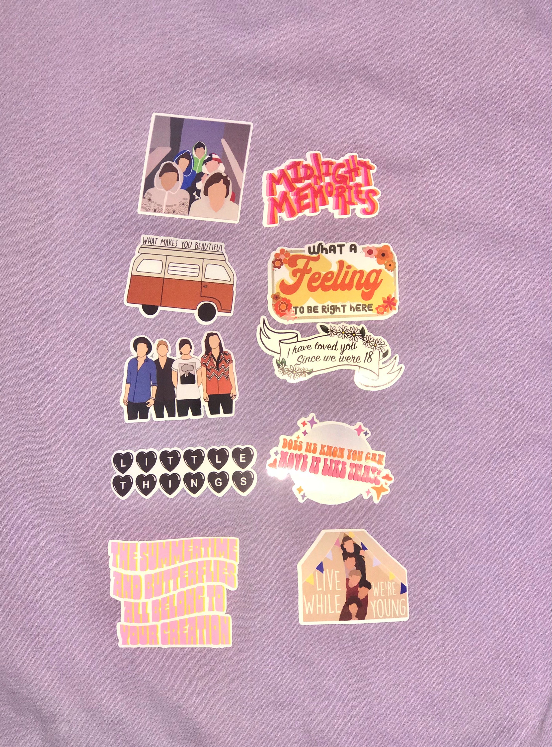 One Direction Lyrics 10 Stickers Pack Waterproof Stickers - Etsy UK
