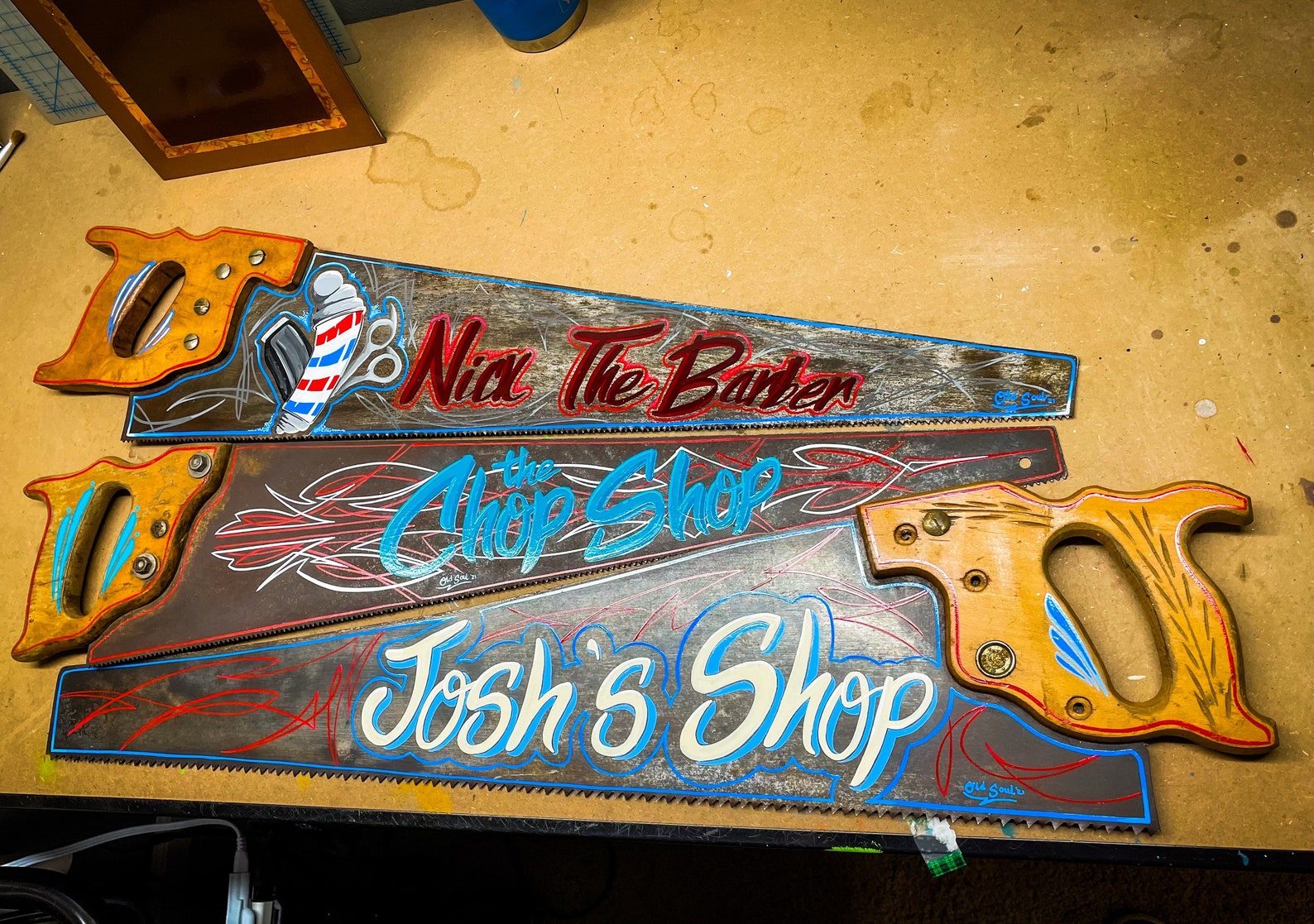 Custom Pinstriped Hand Saw - Etsy