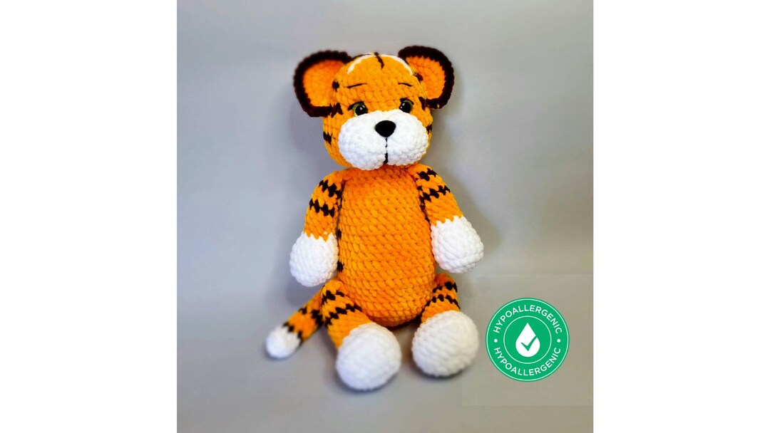 Ready to Ship Crochet Tiger Plushie, Custom Toys Plushes, Knitted Toys ...