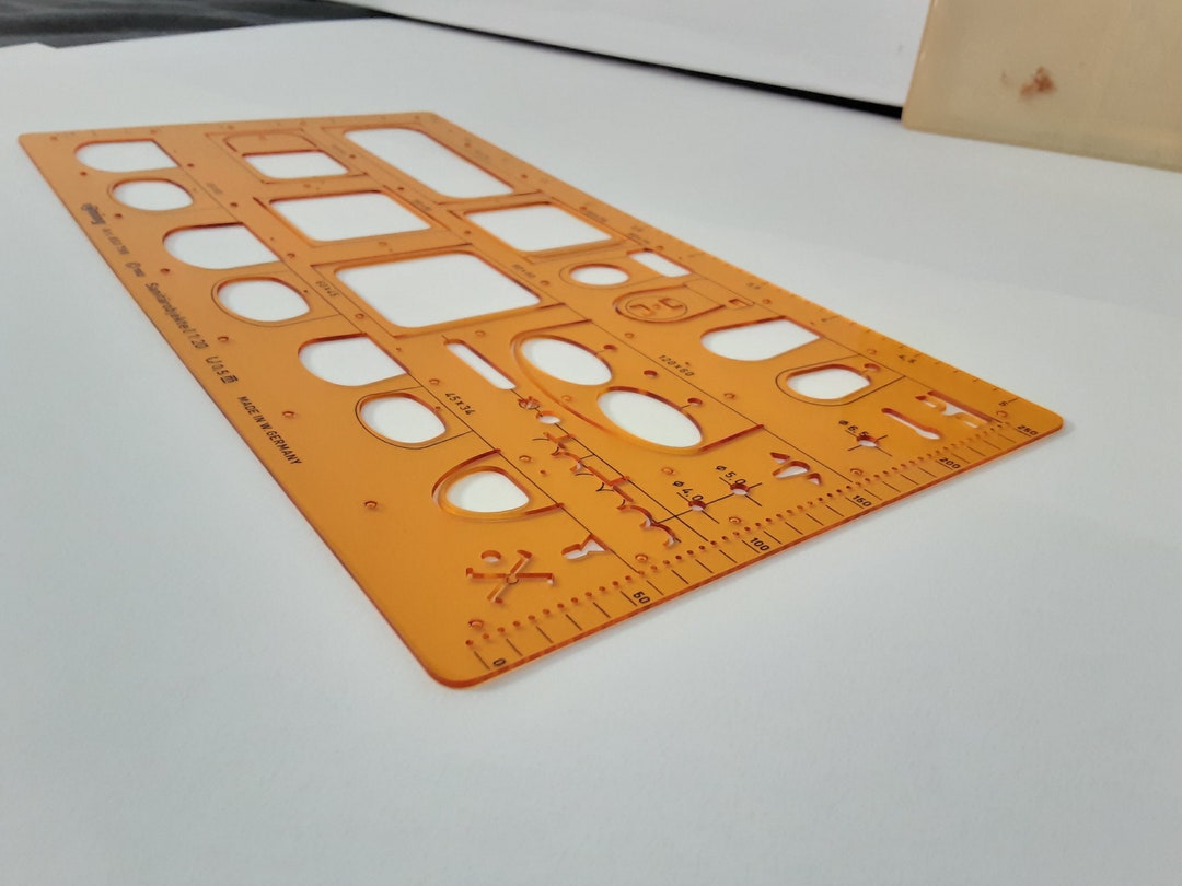 Rotring Vintage Drawing Template Bathroom and Toilet / Rotring ...