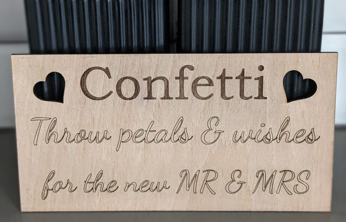 Wedding Confetti Sign - Etsy