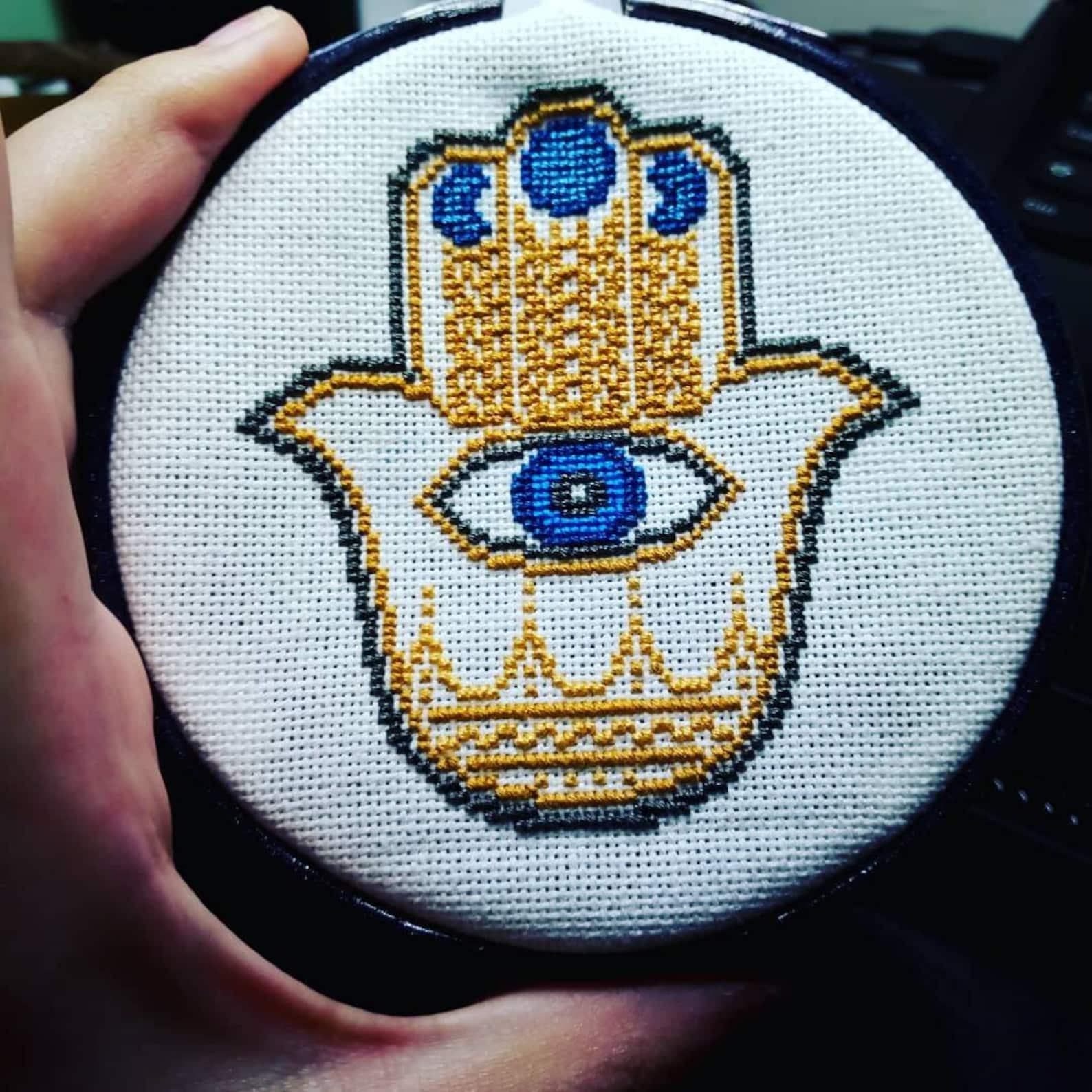 Hamsa Hand Cross Stitch Pattern - Etsy