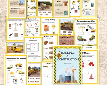 Building & Construction Learning Pack 2 - Etsy