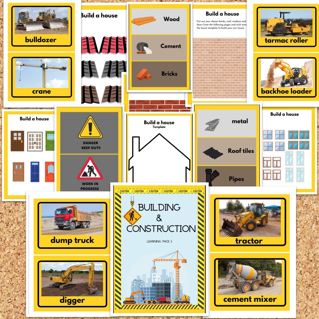 Building & Construction Learning Pack 2 - Etsy