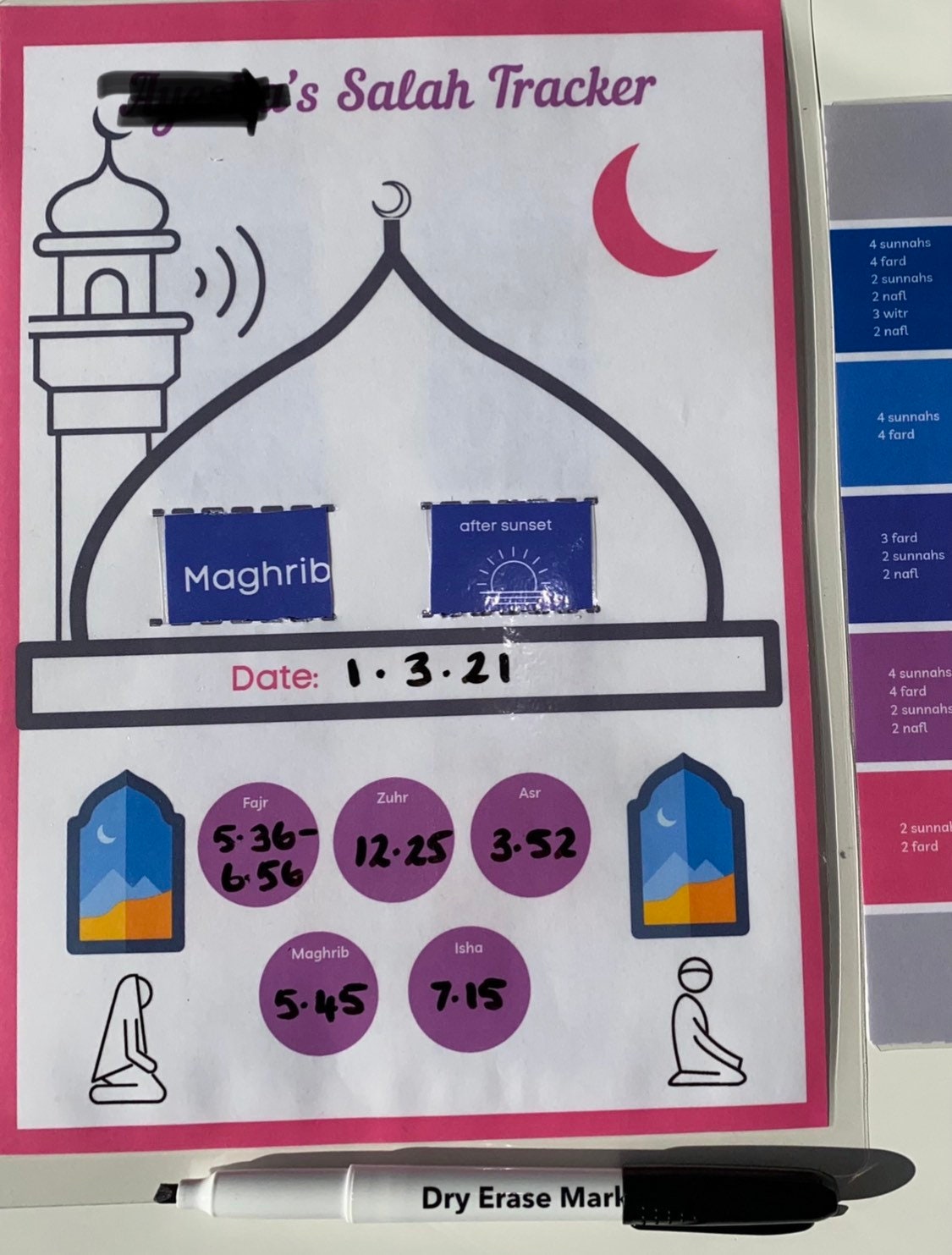 My Salah Tracker | Etsy