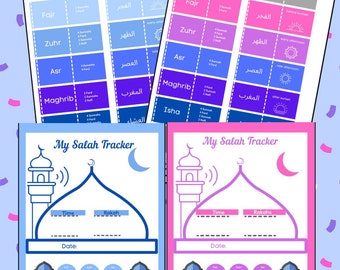 Salah Step by Step Poster Learn How to Pray Kids Salah Tracker Kids ...