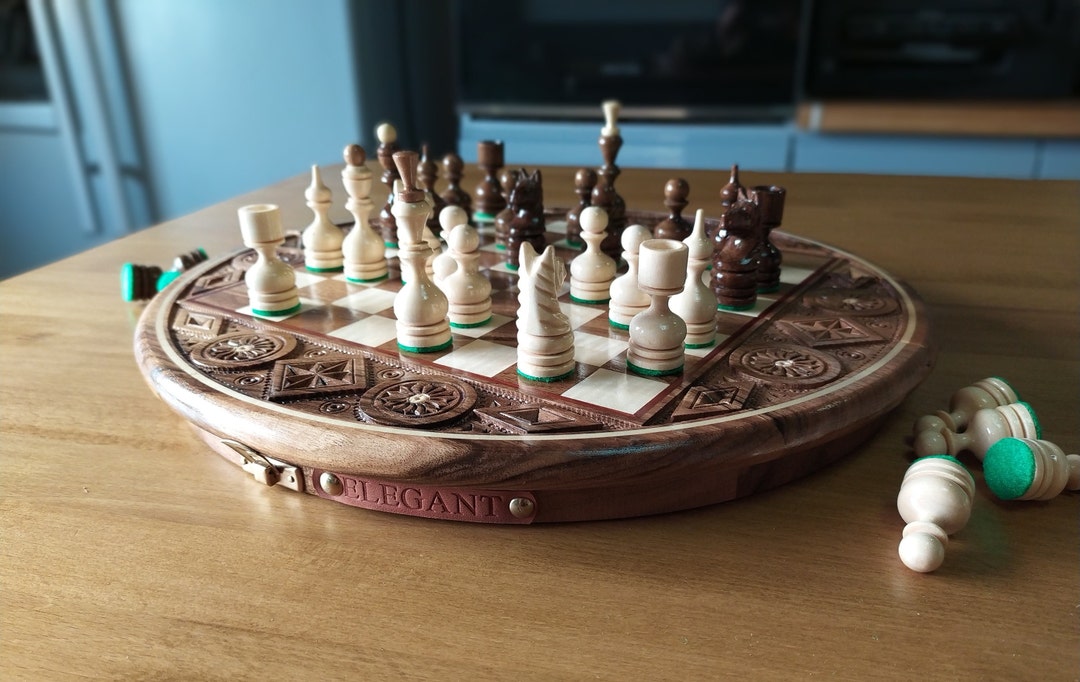 Wooden Chess Set Chess Original Chess Set Checkers Large Chess Set Wood ...