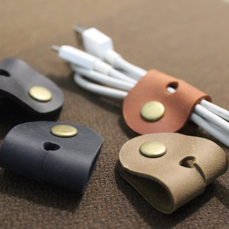Leather Cable Holder - Etsy