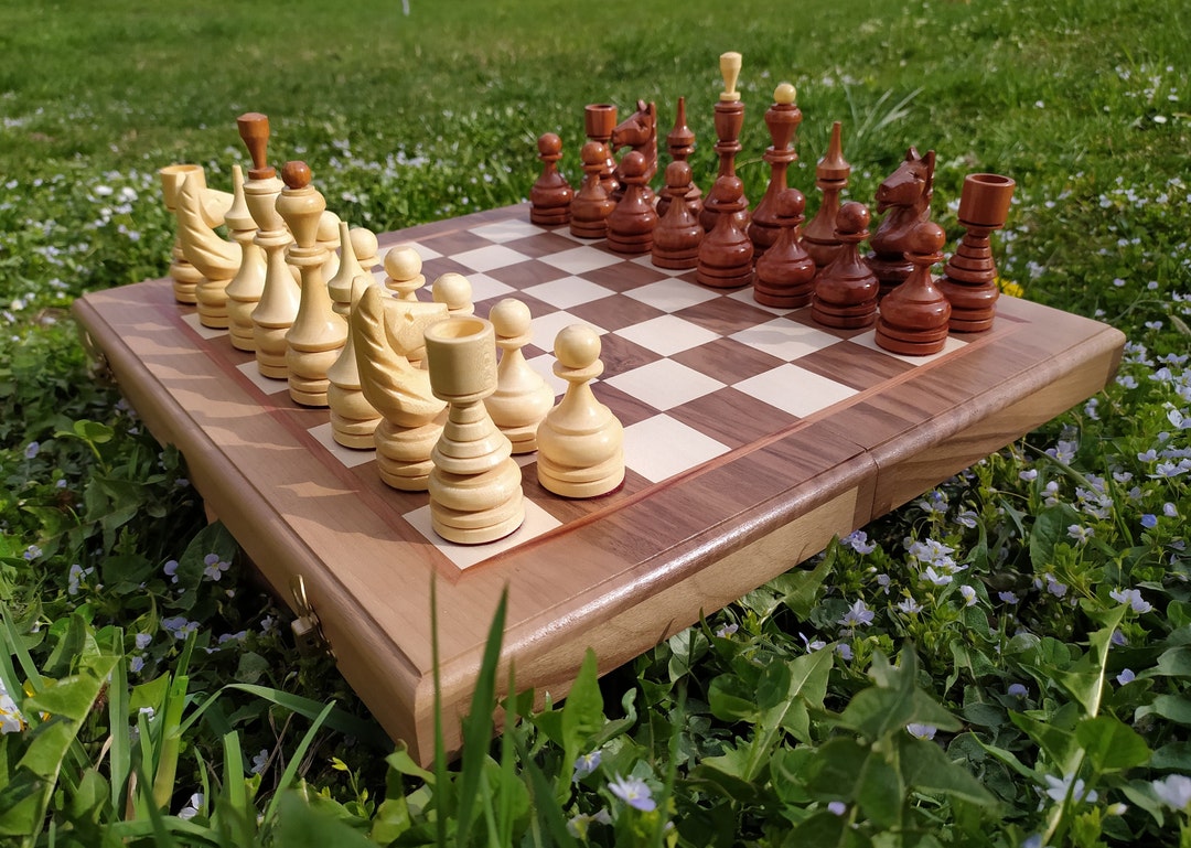 Luxury Handmade Compact Chess Set, Chess Set for Collectors, Father's ...