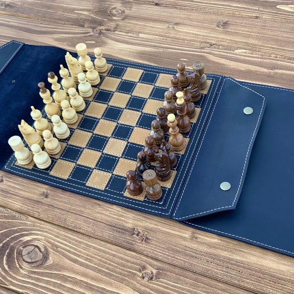 Leather Chess Set - Etsy
