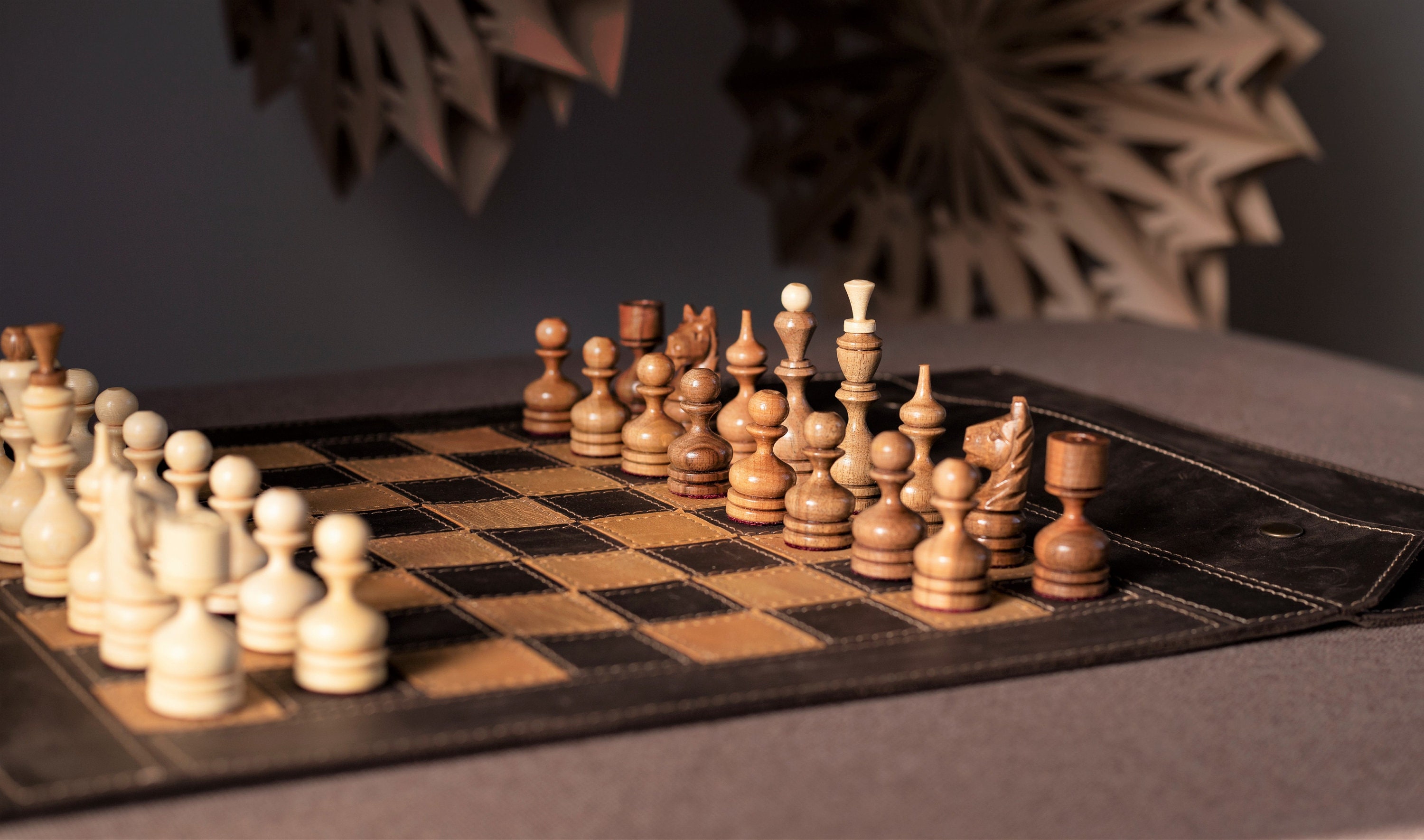 Luxury Chessboards Unique Leather Chess Board Set Leather - Etsy