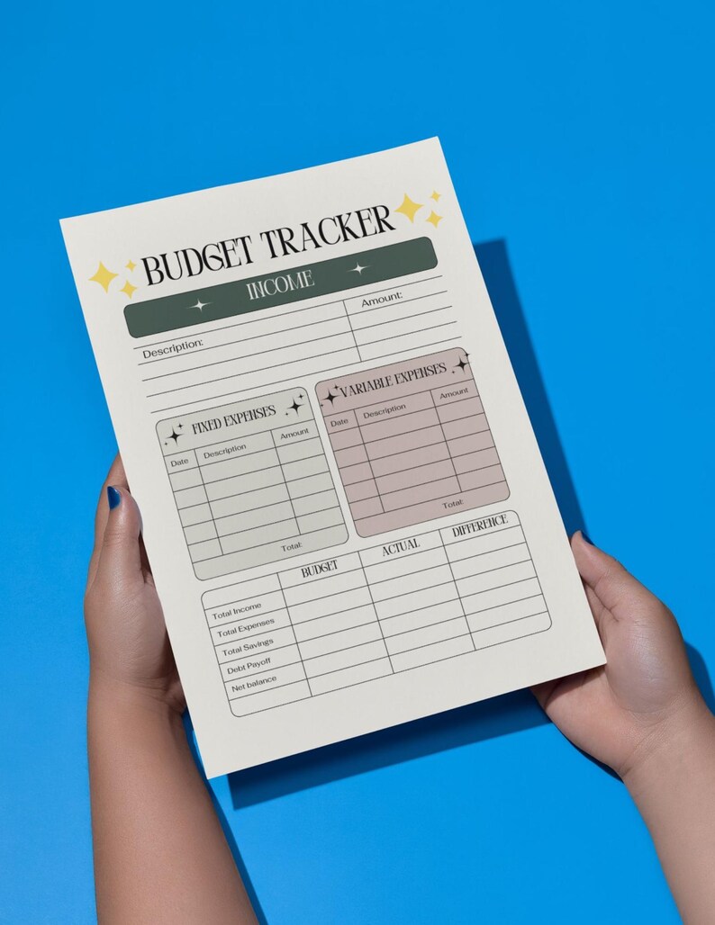 Digital and Printable Daily Planner for Budgeting, Exercising, Habit ...