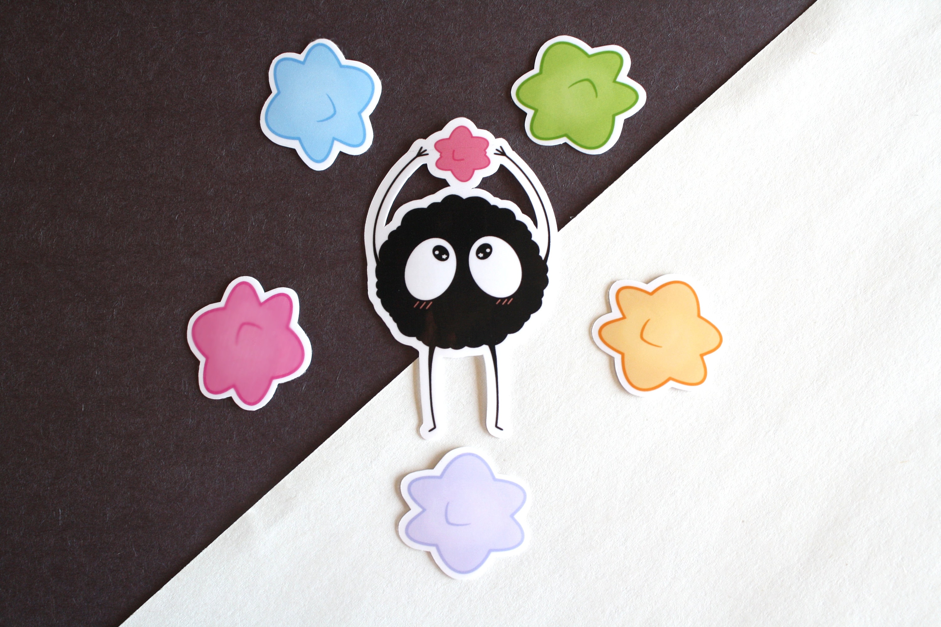 Spirited Away Soot Sprites With Star Candy Glossy Waterproof | Etsy Spirited Away Soot Sprites With Star Candy Glossy Waterproof | Etsy