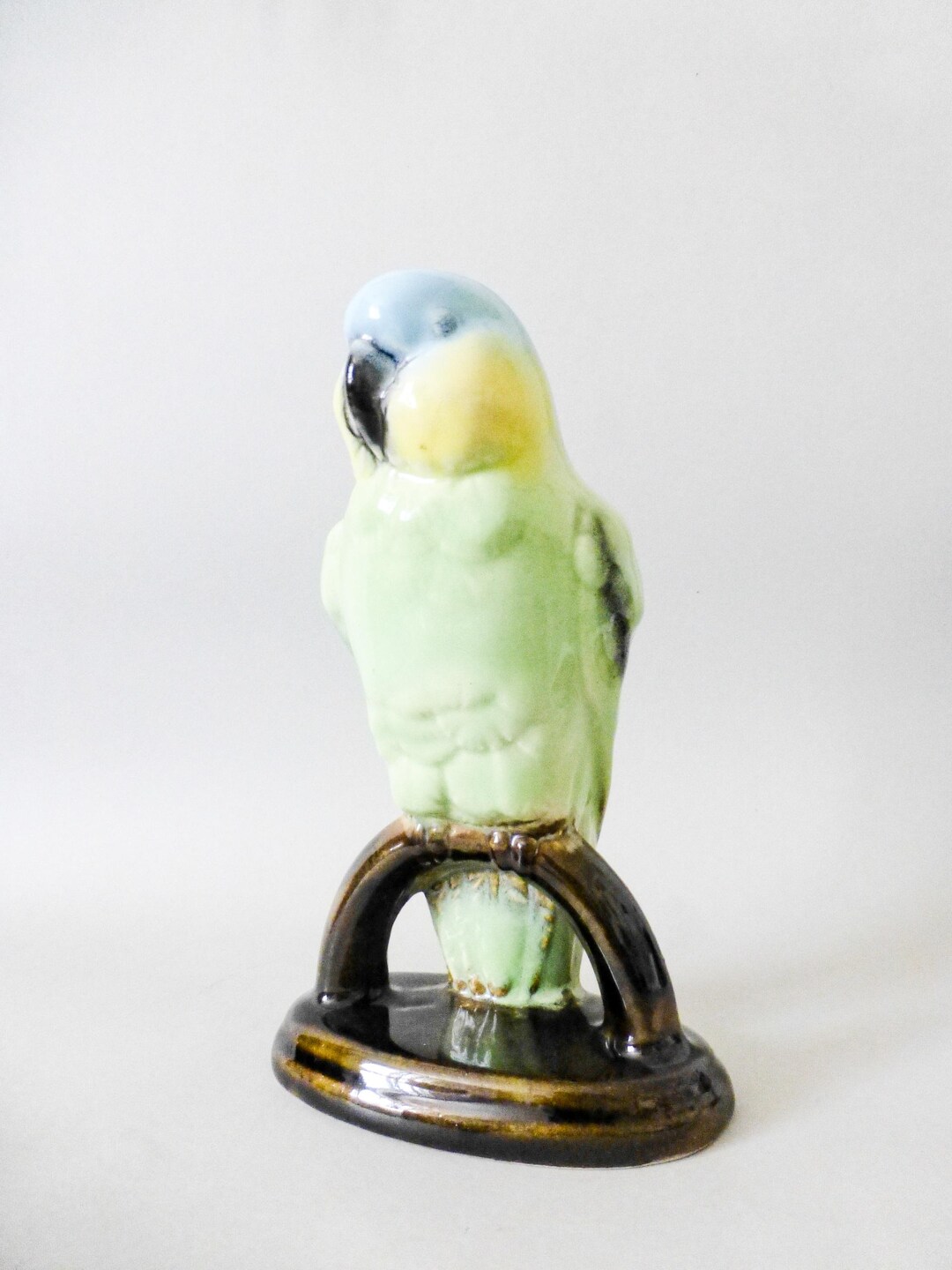 Vintage Porcelain Parrot Figurine: Hand-painted Bird Statuette - Etsy