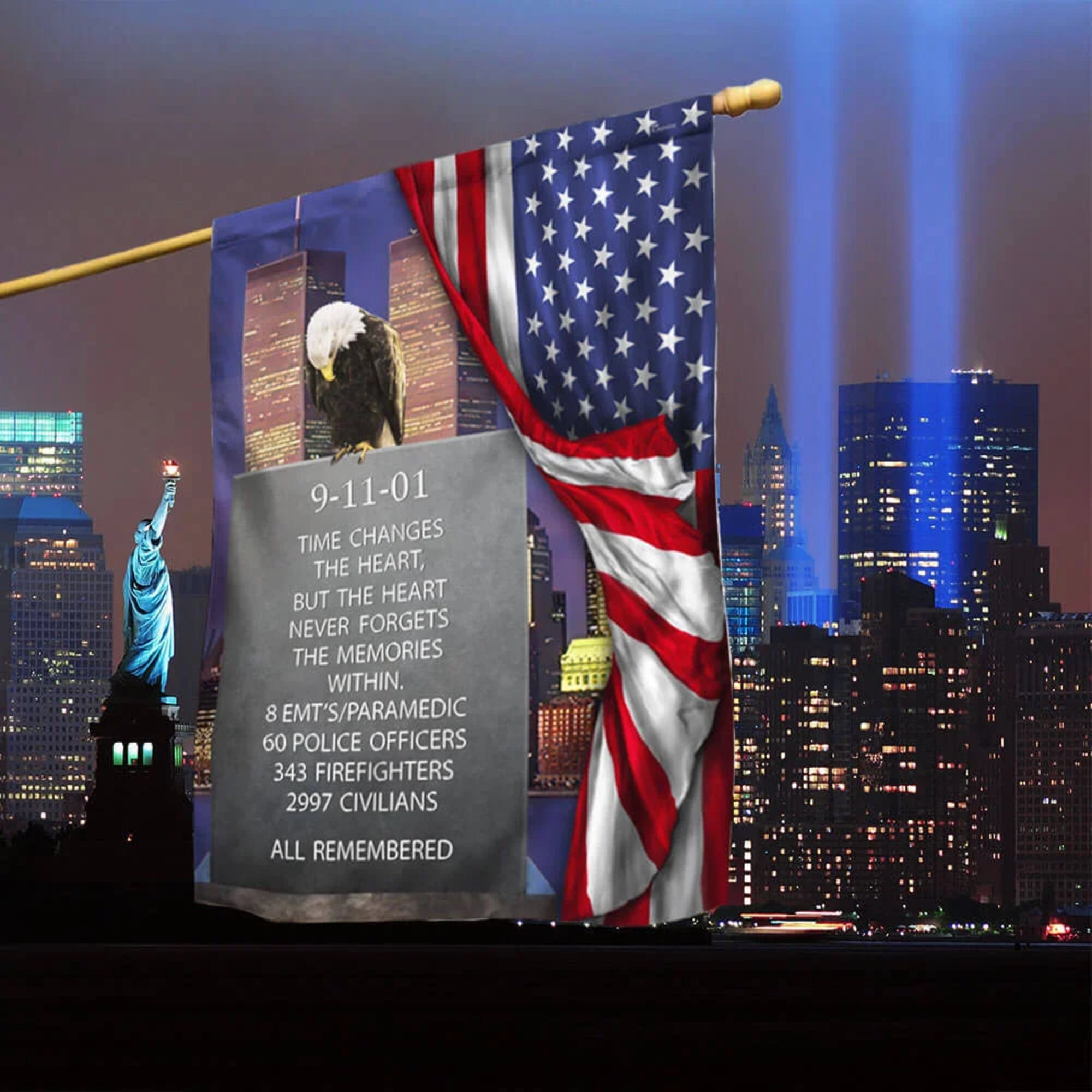 911 Flag, 911 Patriot Day Flag, September 11 Flag, Patriots Day House Flag