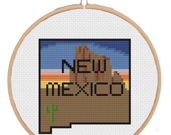 New Mexico Cross Stitch | Etsy