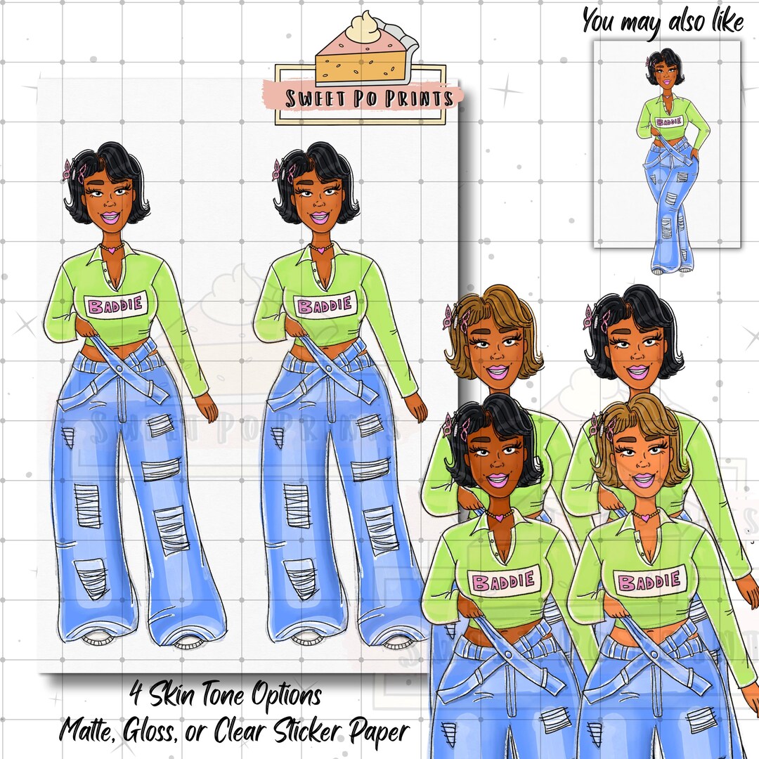 Planner Sticker Sheet| Planner Dolls | Fashion Illustrations | Journal ...