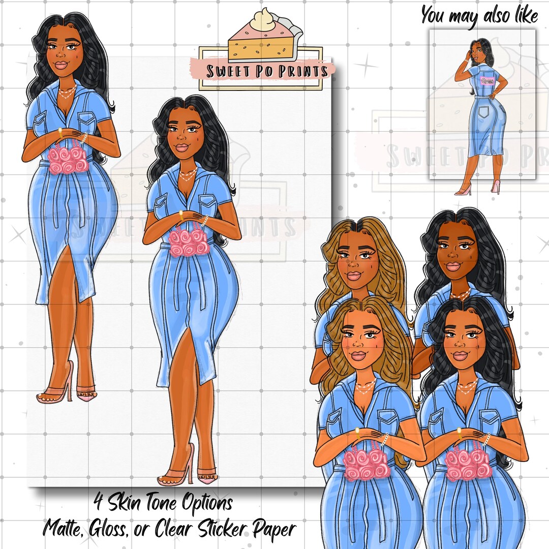 Planner Sticker Sheet| Planner Dolls | Fashion Illustrations | Journal ...